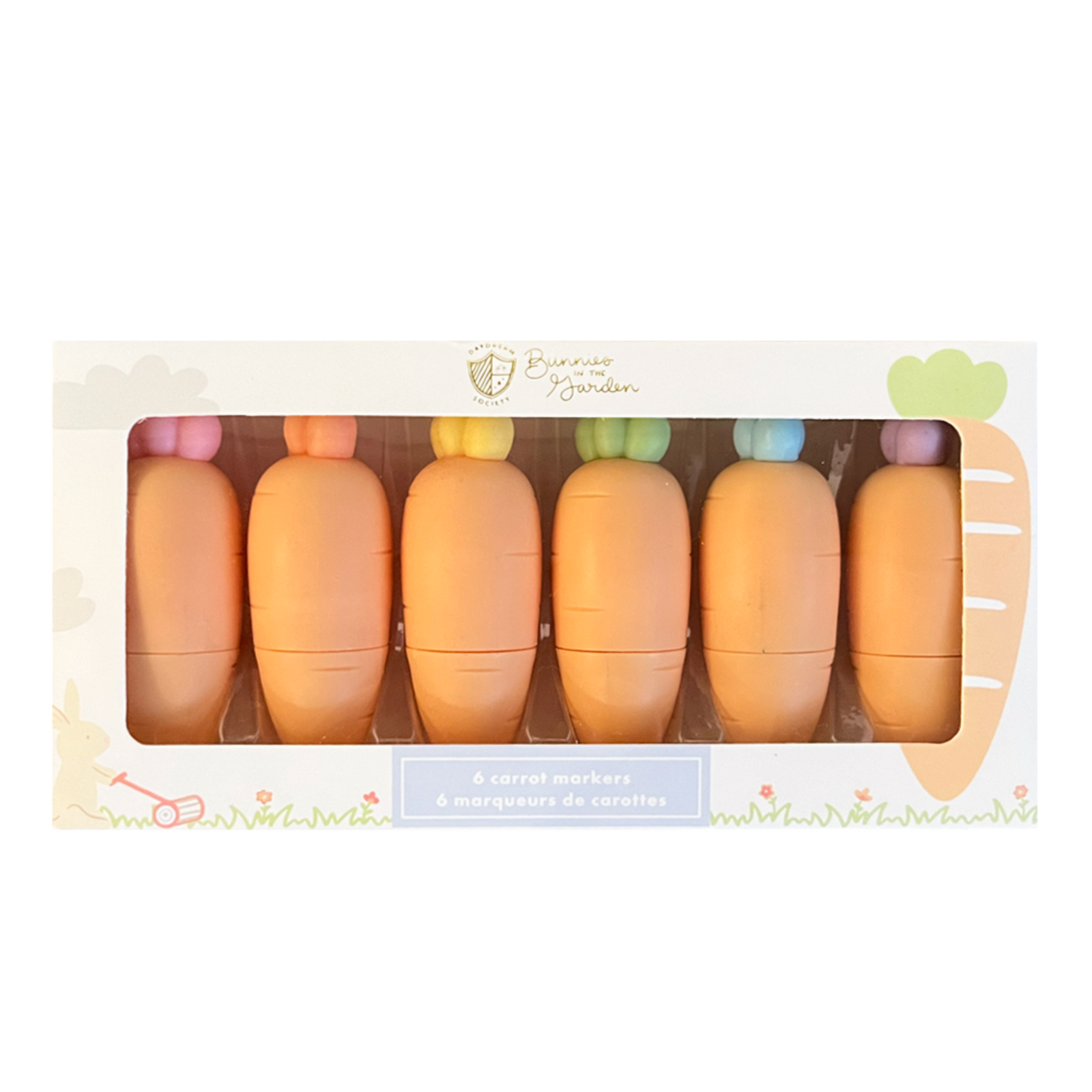 Jollity & Co Bunnies In The Garden Carrot Marker Set – Plaid Rabbit Gifts