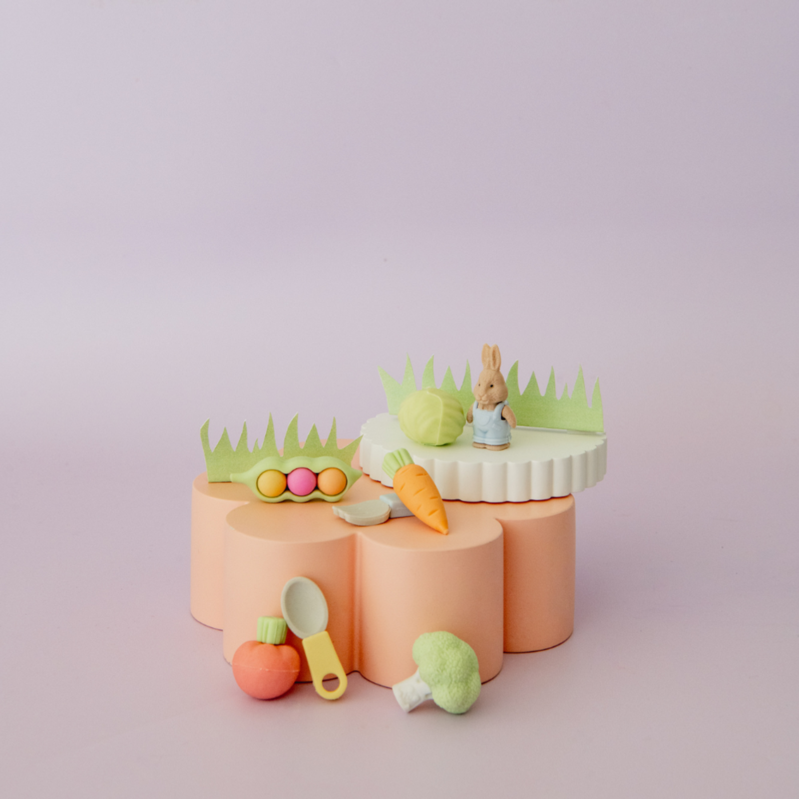 Jollity & Co Bunnies In The Garden Eraser Set – Plaid Rabbit Gifts