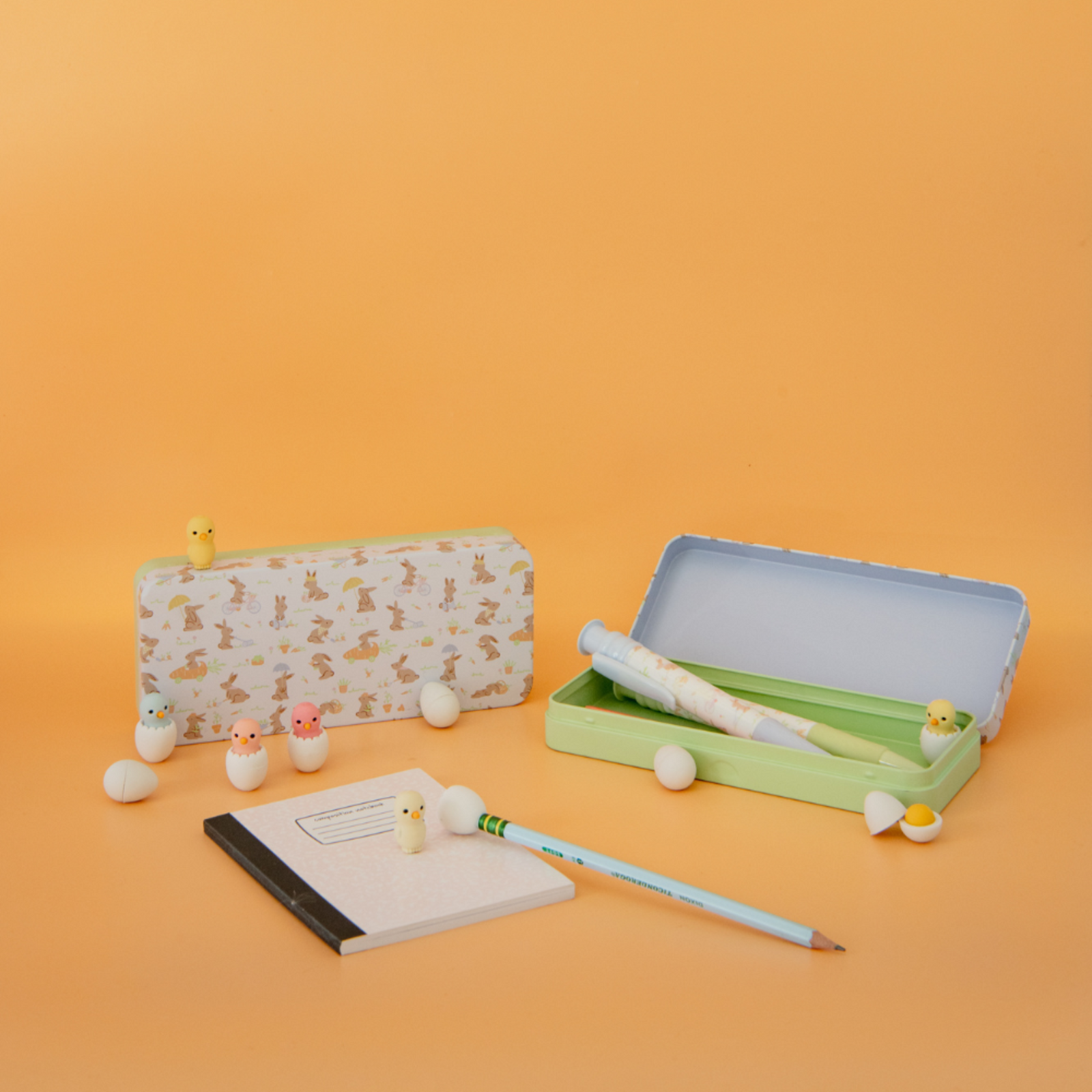 Jollity & Co Chicks Eraser Set – Plaid Rabbit Gifts
