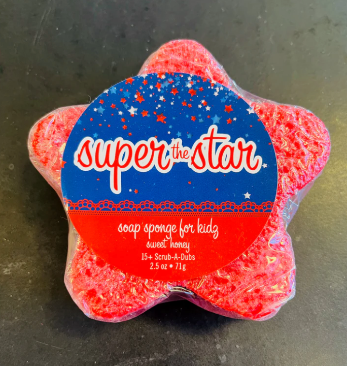 Caren Products LLC Super The Star Soap Sponge – Plaid Rabbit Gifts