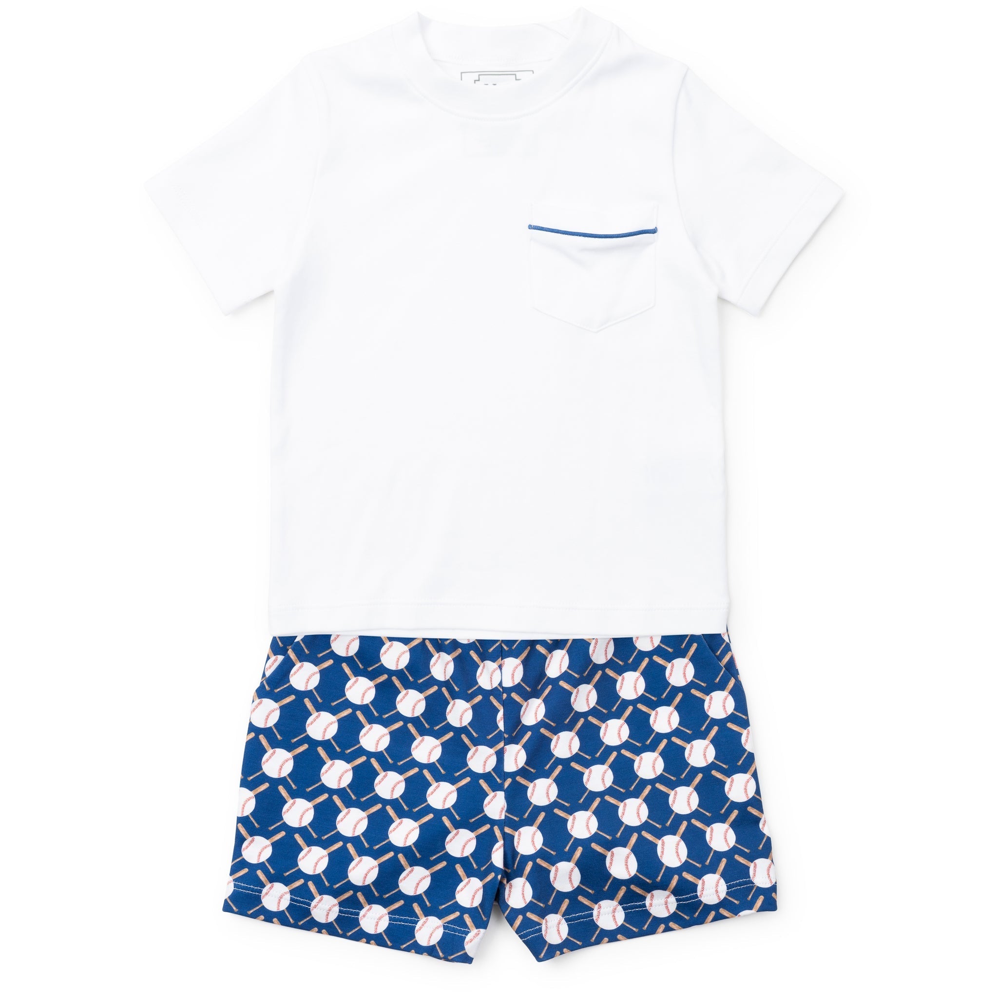 Lila & Hayes Walker Short Set - Boys' Baseball Outfit – Plaid Rabbit Gifts